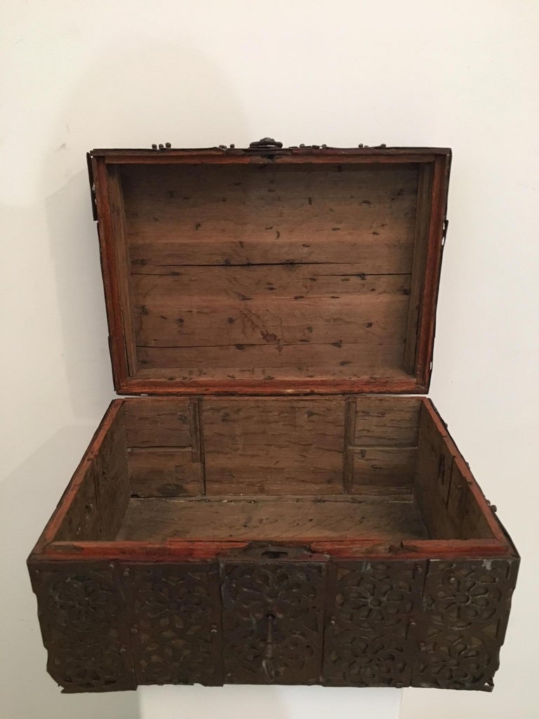 16th Century Metal/Wood Box, France For Sale at 1stDibs