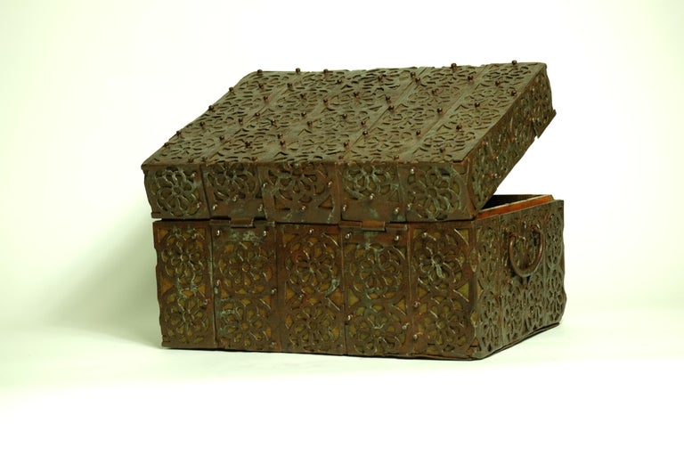 16th Century Metal/Wood Box, France For Sale at 1stDibs