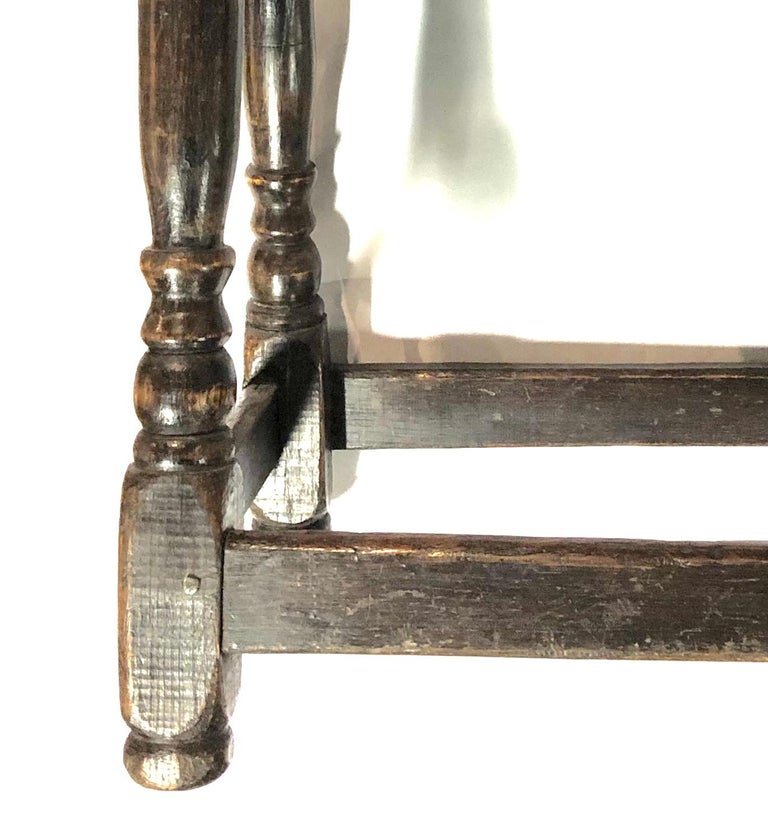 A 17th Century Charles II Oak Joint Stool For Sale at 1stDibs