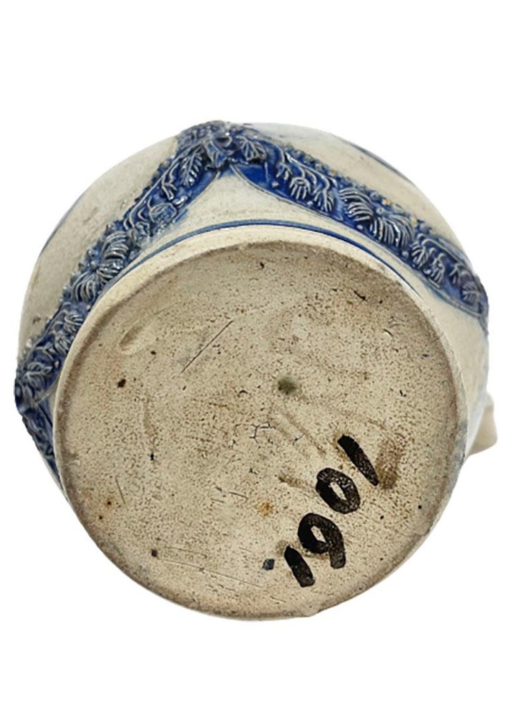 17th/ Early 18th Century German Westerwald Salt Glazed Stoneware Jug ...