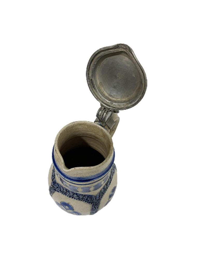 17th/ Early 18th Century German Westerwald Salt Glazed Stoneware Jug ...