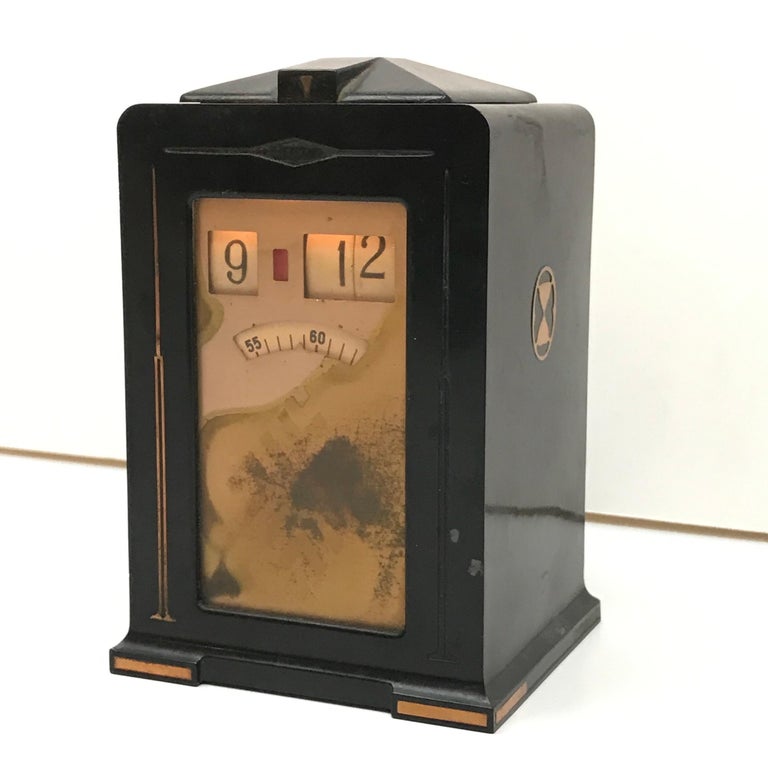 1933 Skyscraper Style Art Deco Telechron Model 8b01 "Cyclometer" Desk ...