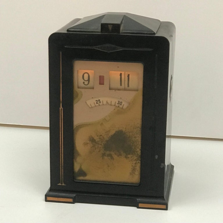 1933 Skyscraper Style Art Deco Telechron Model 8b01 "Cyclometer" Desk ...