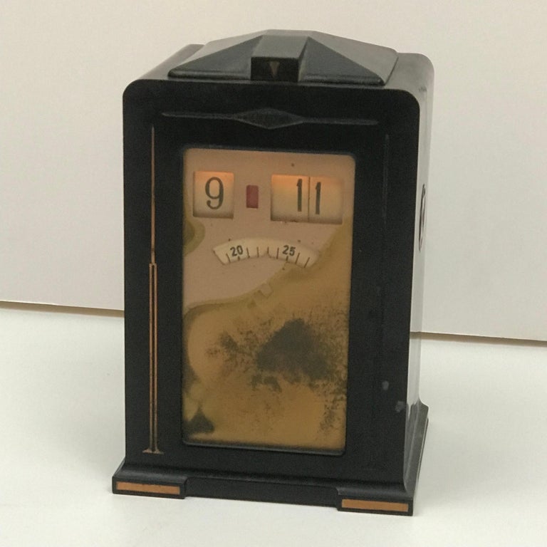 1933 Skyscraper Style Art Deco Telechron Model 8b01 "Cyclometer" Desk ...