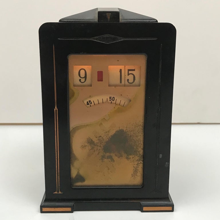 1933 Skyscraper Style Art Deco Telechron Model 8b01 "Cyclometer" Desk ...