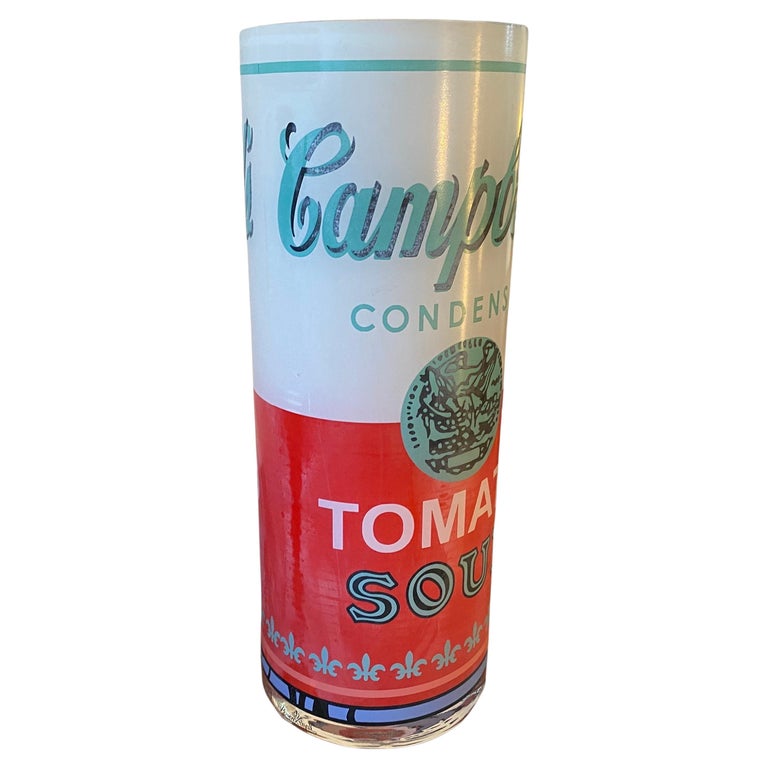 1990s Andy Warhol Signed Campbell Glass Vase by Rosenthal For Sale at ...