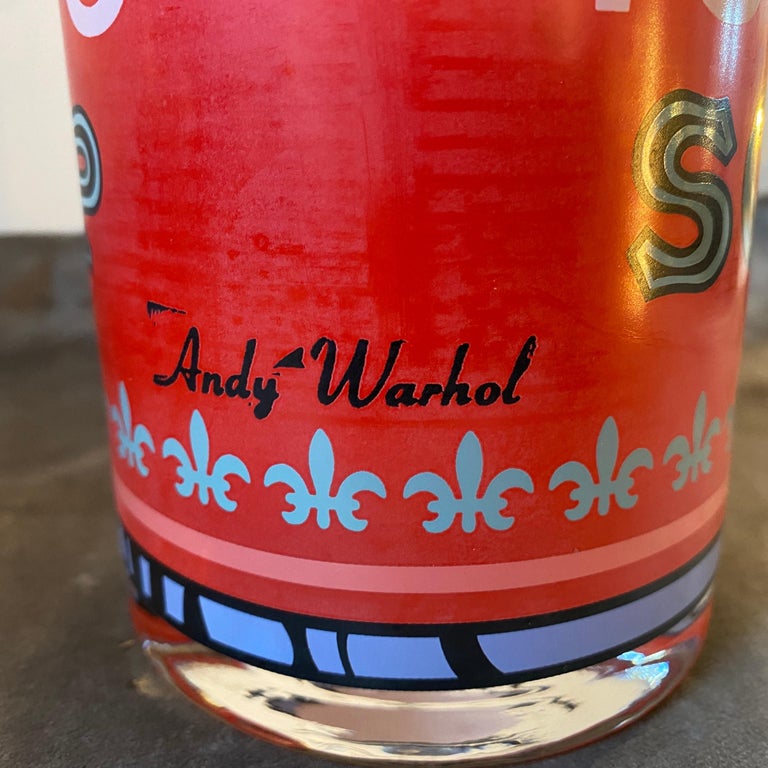 1990s Andy Warhol Signed Campbell Glass Vase by Rosenthal For Sale at ...
