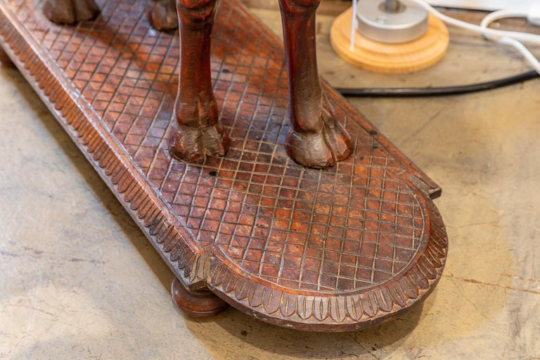 19th C Anglo Indian Carved Camel Table For Sale at 1stDibs