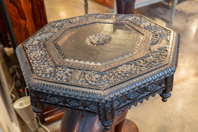 19th C Anglo Indian Carved Camel Table For Sale at 1stDibs