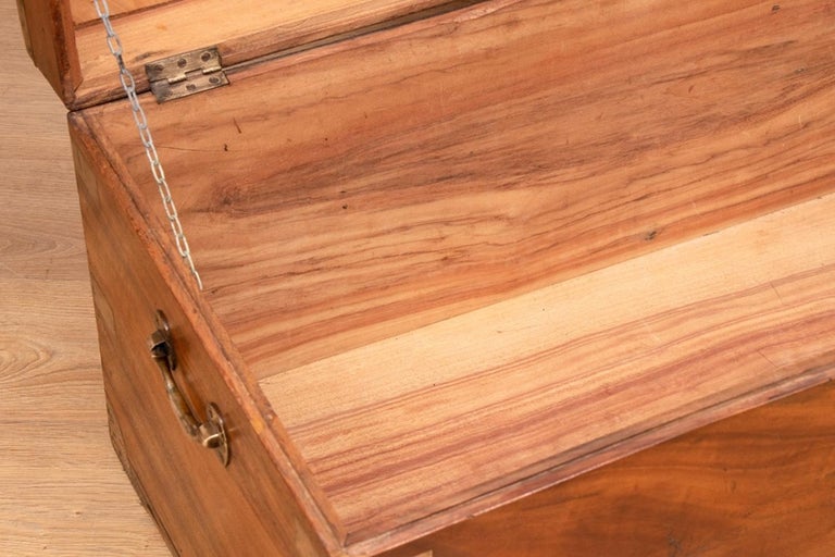 19th Century Camphor Wood Military Trunk, circa 1850 at 1stDibs