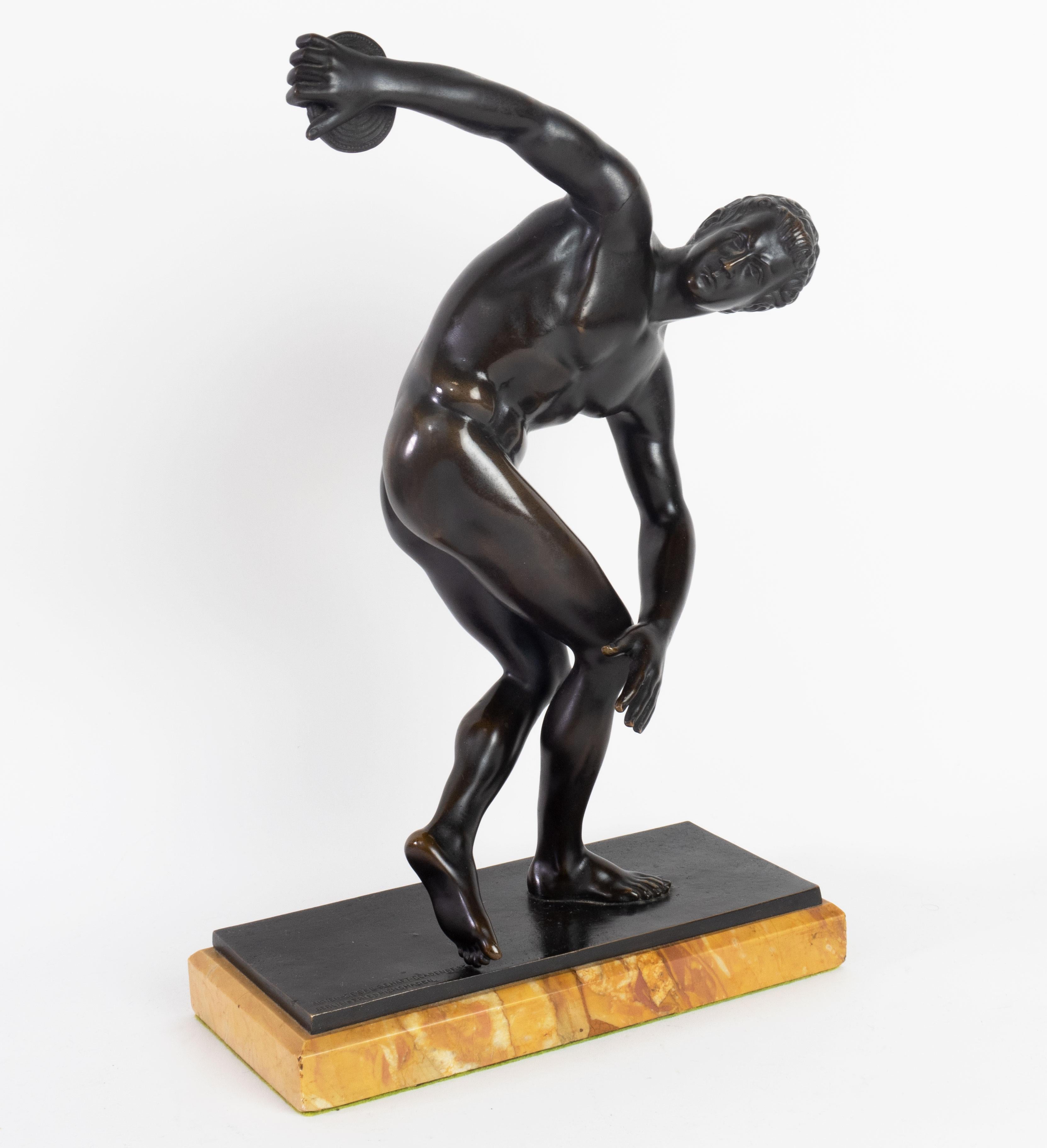 19th C. German Patinated Bronze Figural Sculpture For Sale at 1stDibs
