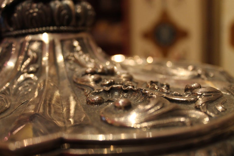 19th Century Italian Baroque Style Silver Centerpiece Bowl or Soup ...