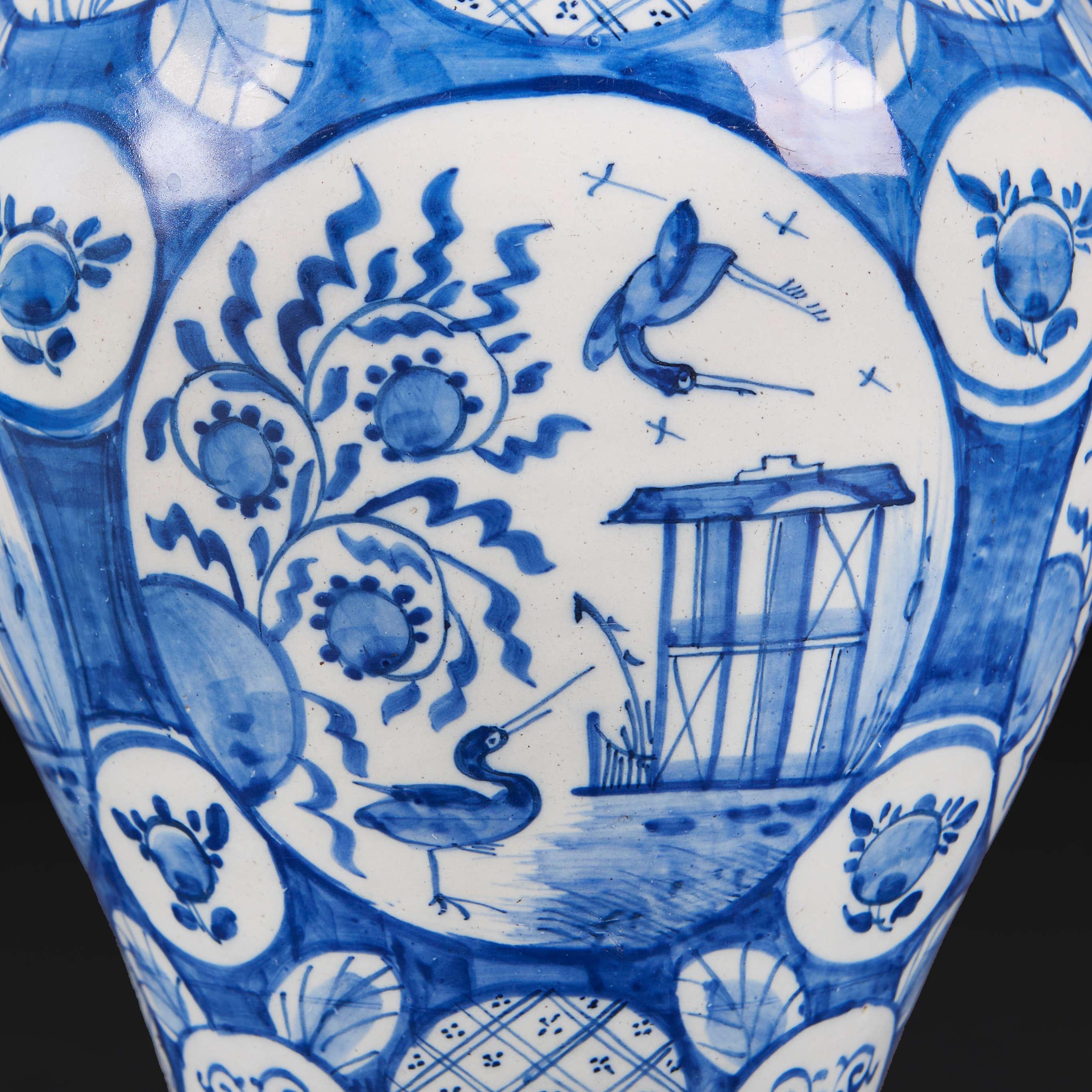 A 19th Century Blue And White Delft Lamp For Sale at 1stDibs