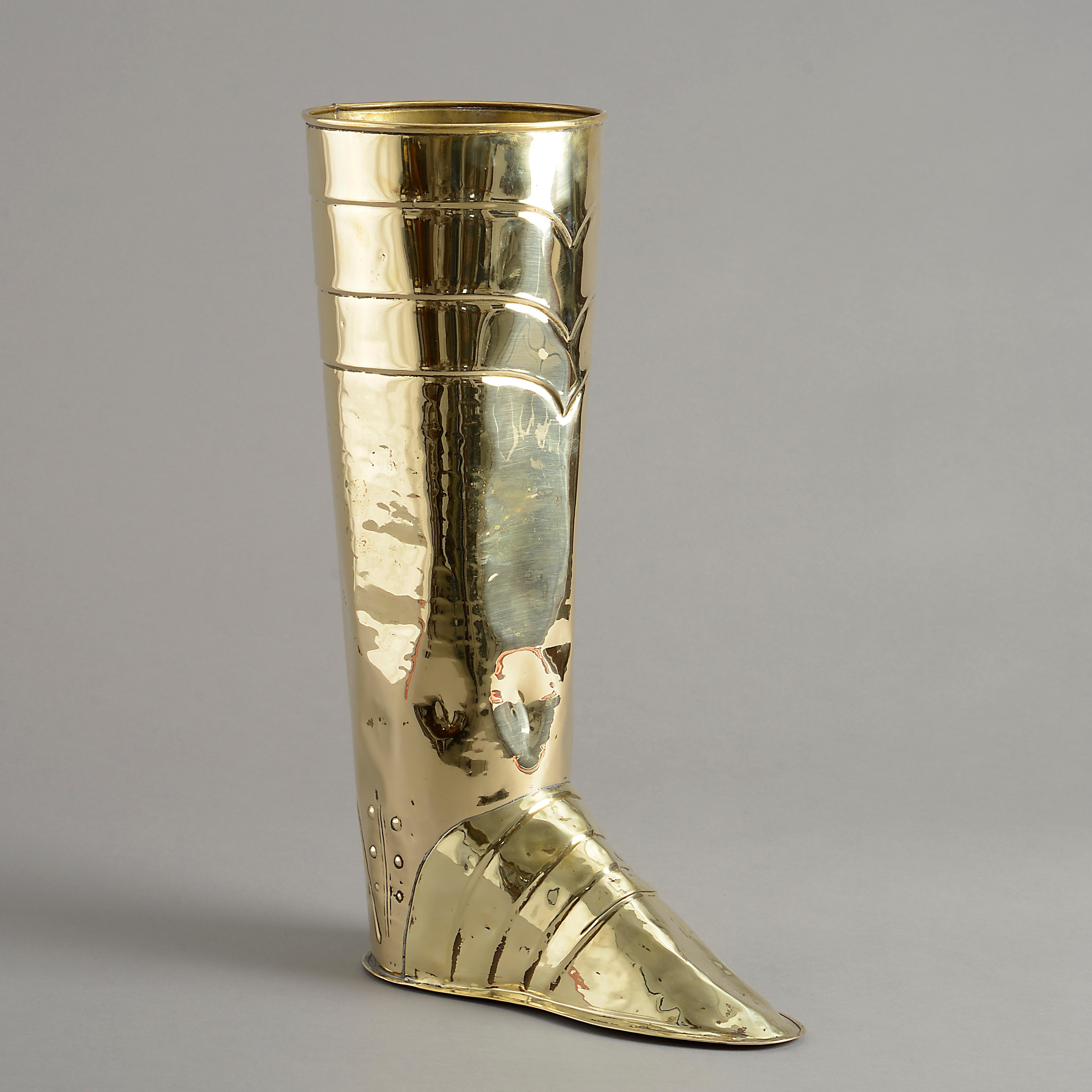 19th Century Brass Boot Stick Stand at 1stDibs