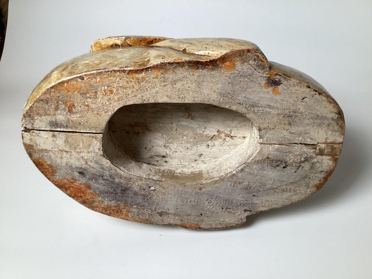 19th Century Carved Hardwood Painted Chinese Basal Knob Goose For Sale ...