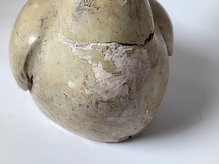 19th Century Carved Hardwood Painted Chinese Basal Knob Goose For Sale ...