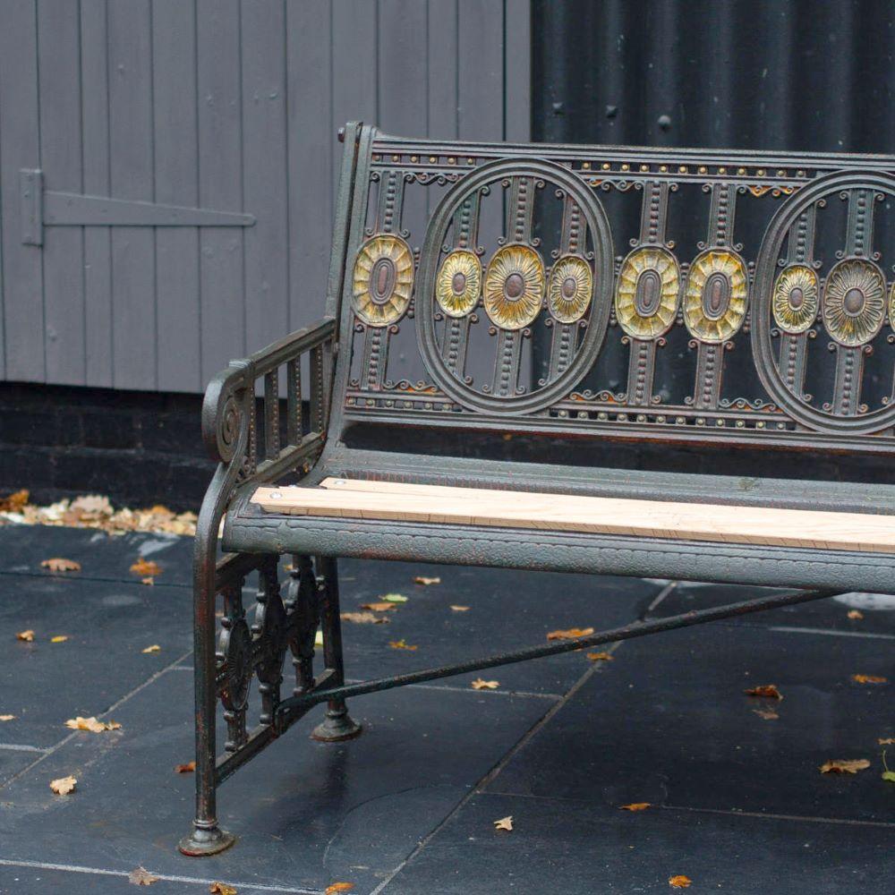 A 19th Century Cast Iron Bench designed by Christopher Dresser for ...