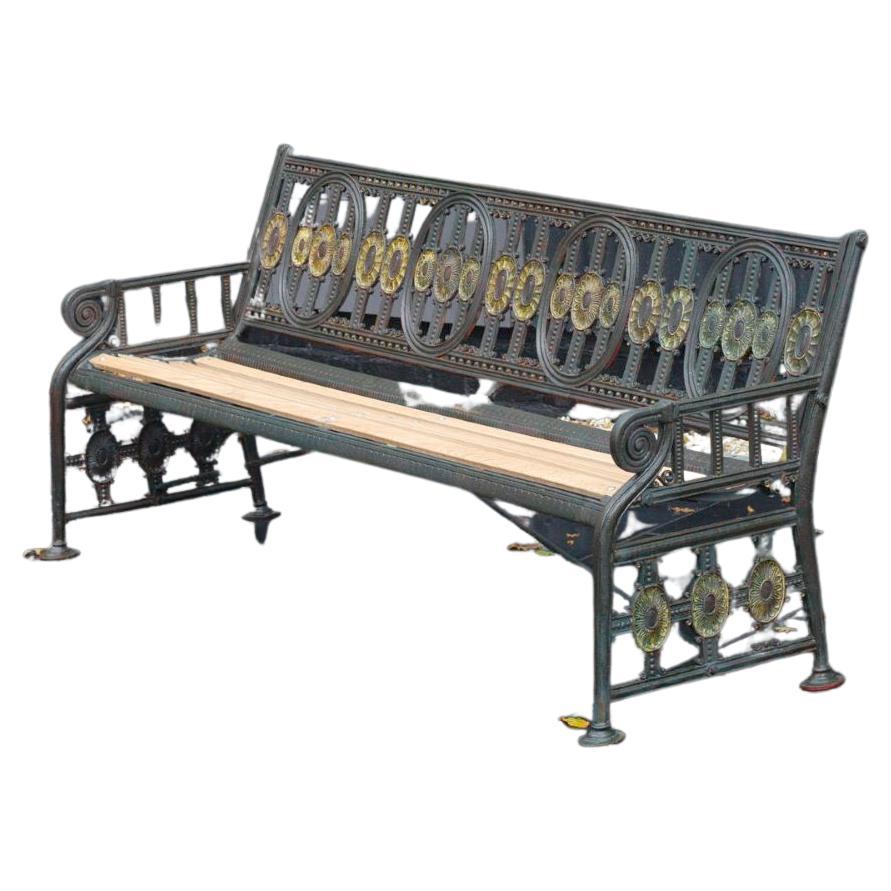 19th Century Maple or Cast Iron Train Station Bench at 1stDibs ...