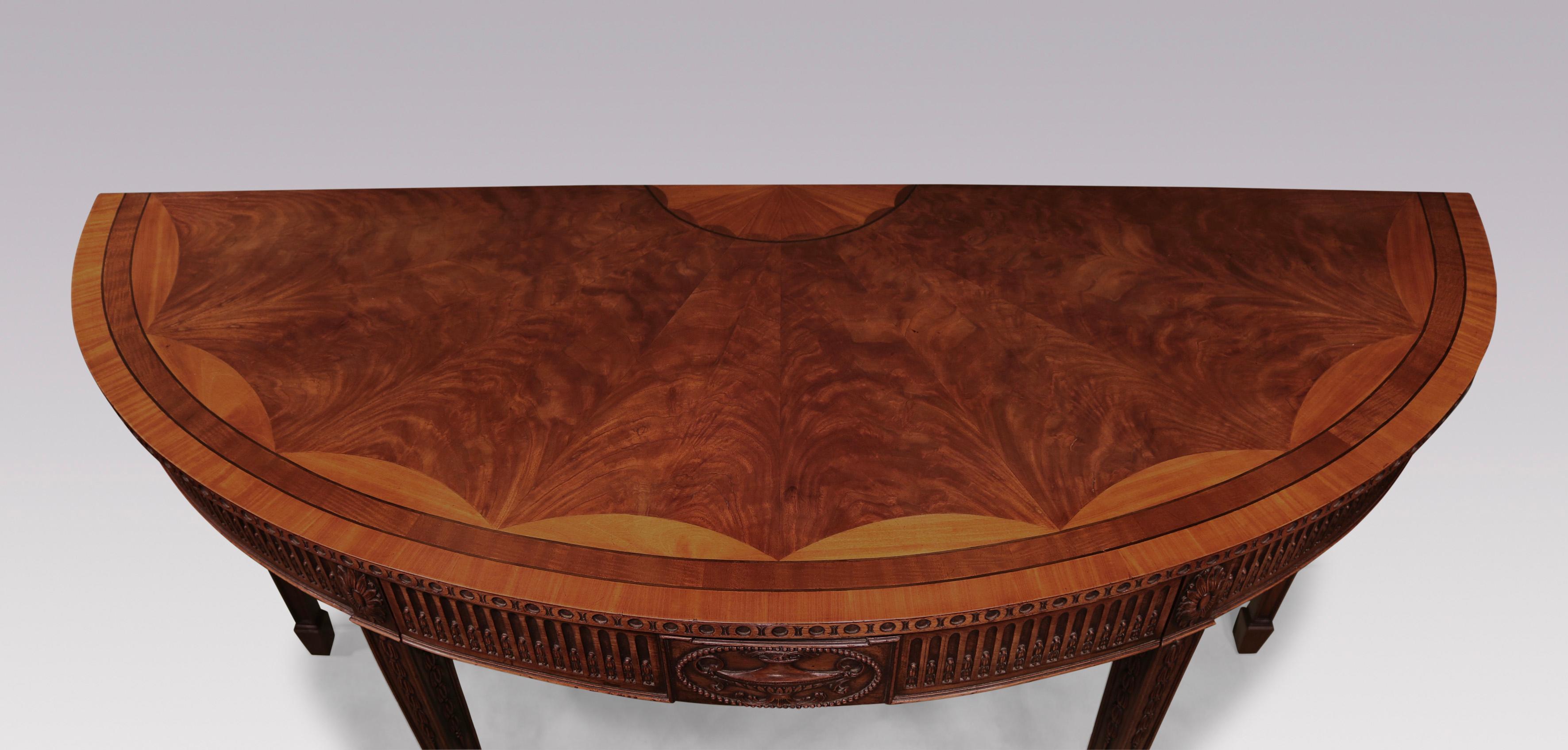 19th Century Chippendale Revival Mahogany Semi, Elliptical Serving ...