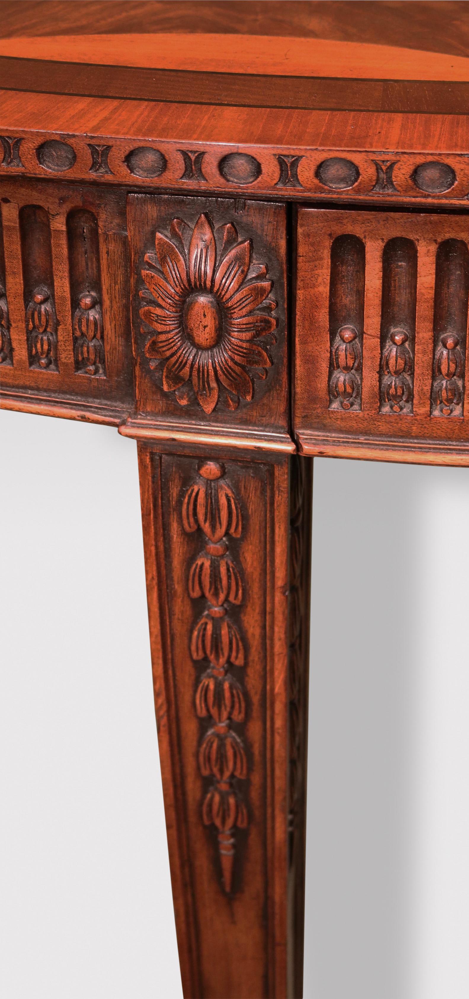 19th Century Chippendale Revival Mahogany Semi, Elliptical Serving ...