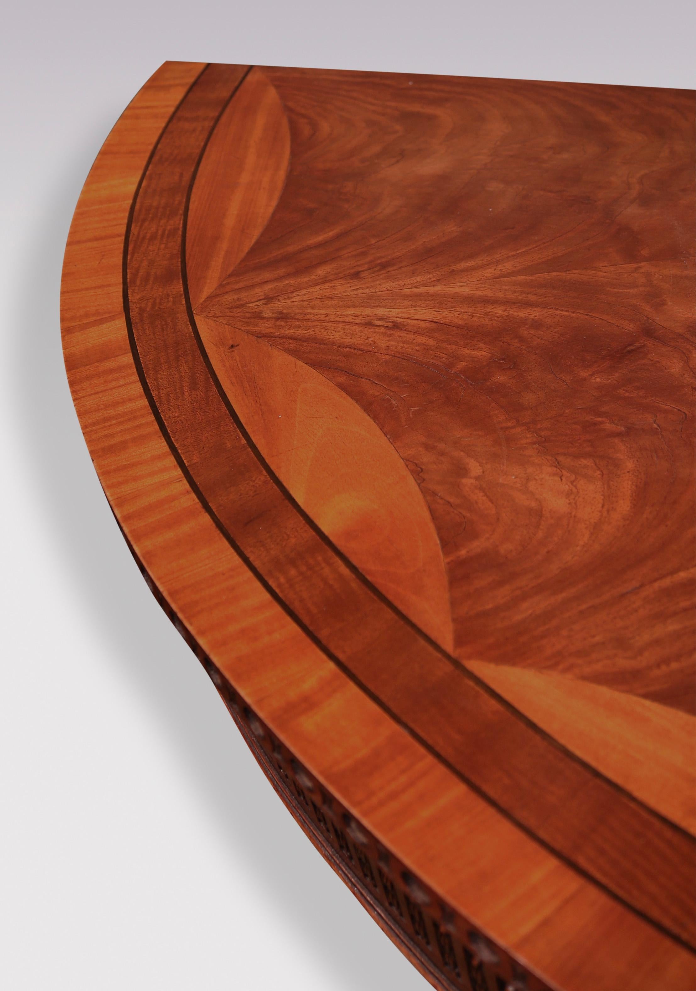 19th Century Chippendale Revival Mahogany Semi, Elliptical Serving ...