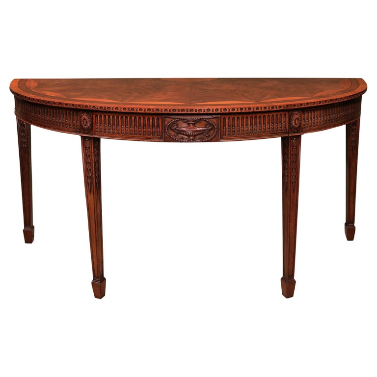 A 19th century Chippendale revival mahogany semi - elliptical serving ...