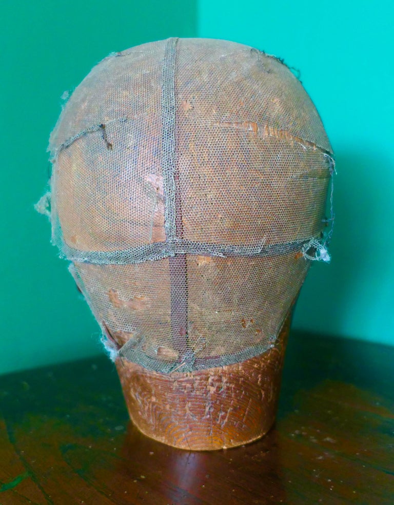 A 19th Century Elm Barrister’s Wig Stand or Milliners Hat Block Shop ...
