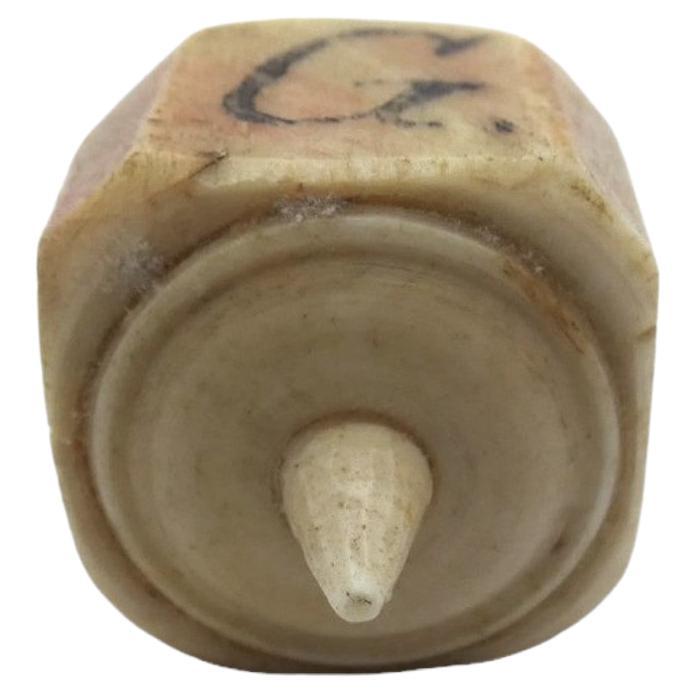 A 19th Century European Bone Dreidel For Sale at 1stDibs