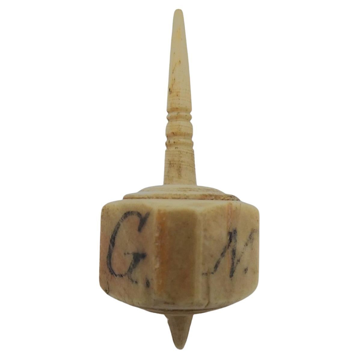 A 19th Century European Bone Dreidel For Sale at 1stDibs
