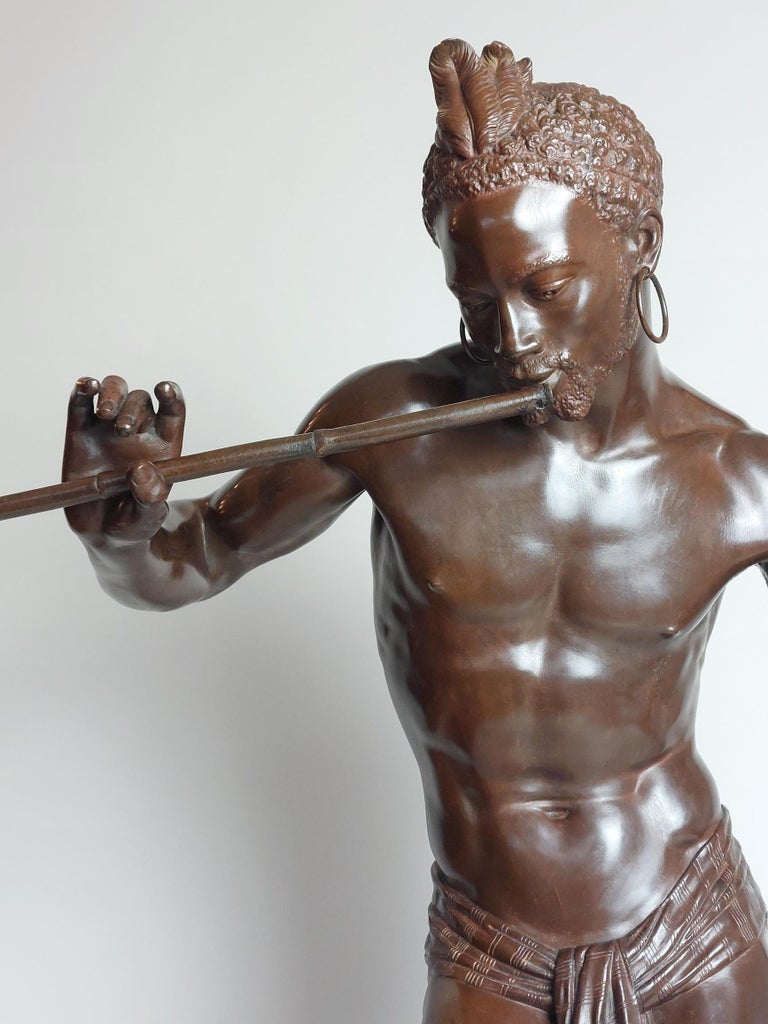 19th Century French Bronze of a Snake Charmer, Signed Charles Arthur ...