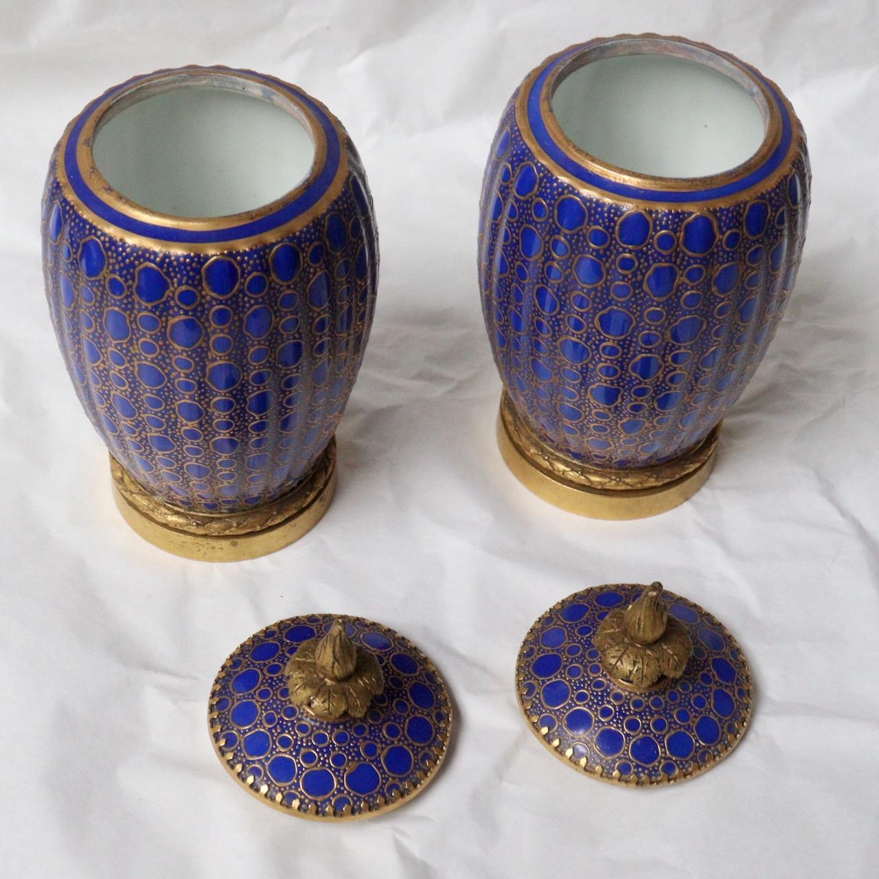 19th Century French Pair of Porcelain Vases at 1stDibs