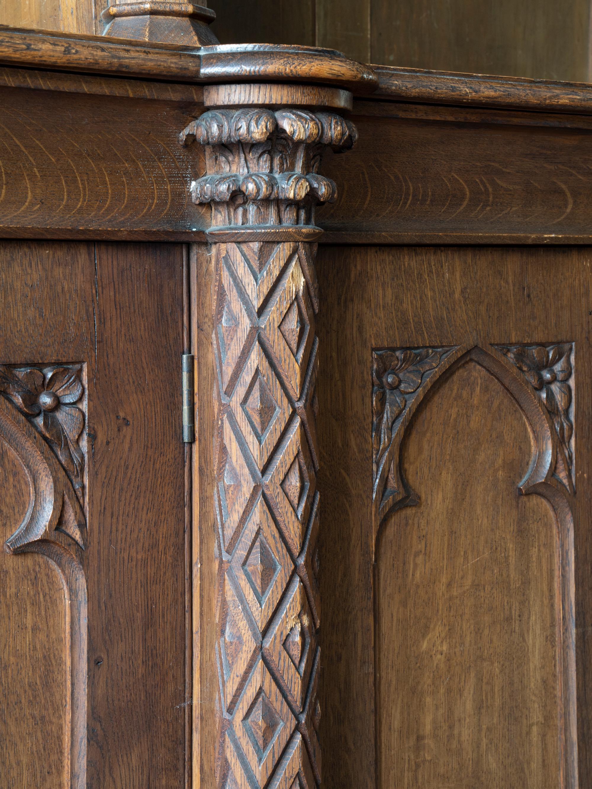 19th Century Gothic Revival Bookcase at 1stDibs | gothic bookcase ...