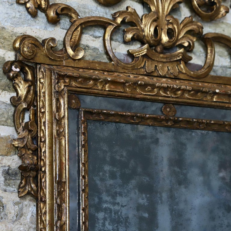19th Century Italian Gilt Mirror For Sale at 1stDibs