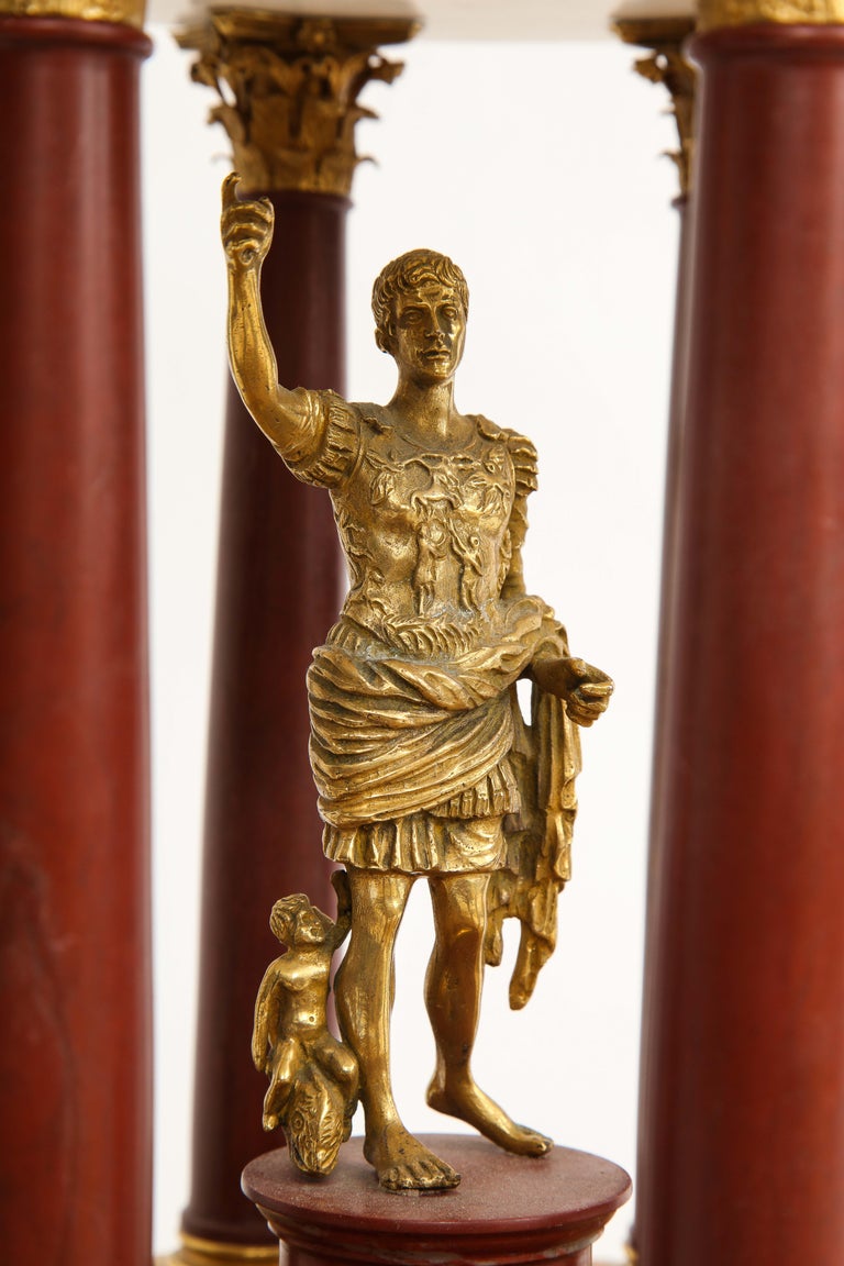 19th Century Italian Ormolu Mounted Multi-Marble Julius Caesar Coliseum ...