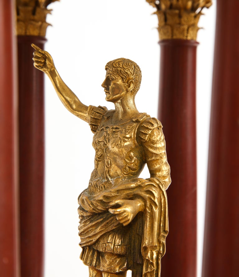 19th Century Italian Ormolu Mounted Multi-Marble Julius Caesar Coliseum ...
