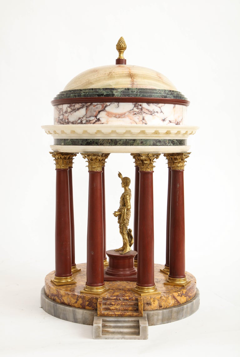19th Century Italian Ormolu Mounted Multi-Marble Julius Caesar Coliseum ...