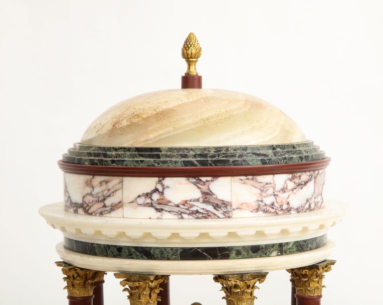 19th Century Italian Ormolu Mounted Multi-Marble Julius Caesar Coliseum ...