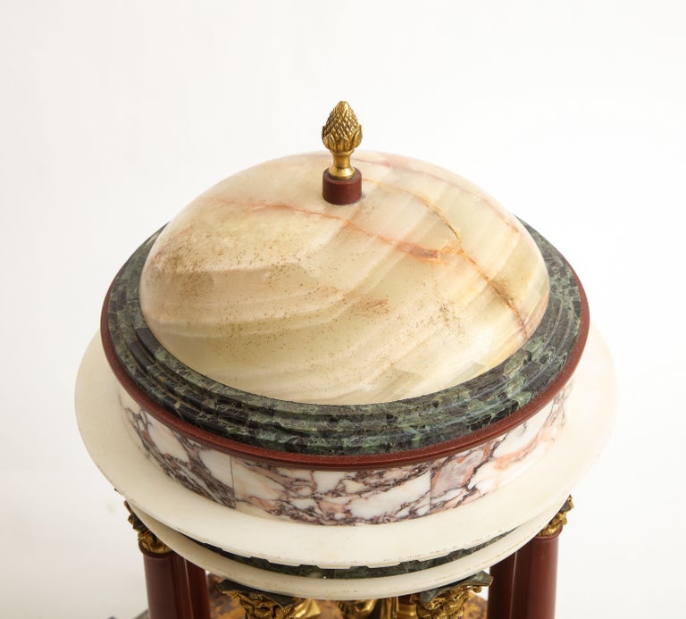 19th Century Italian Ormolu Mounted Multi-Marble Julius Caesar Coliseum ...