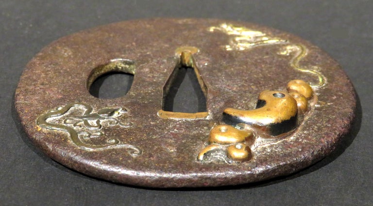 A Very Good 19th Century Iron and Mixed Metal Tsuba, Japan Edo Period ...