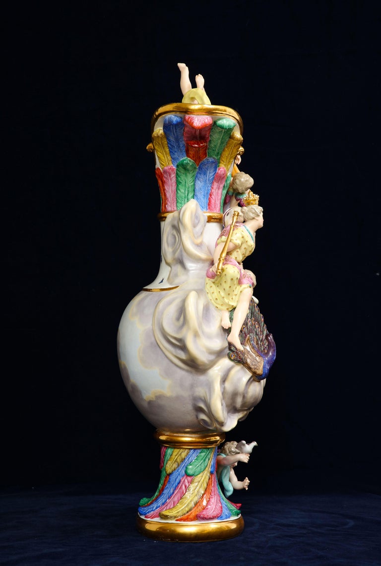 A 19th Century Meissen Porcelain 'Elements' Ewer Emblematic of Air For ...