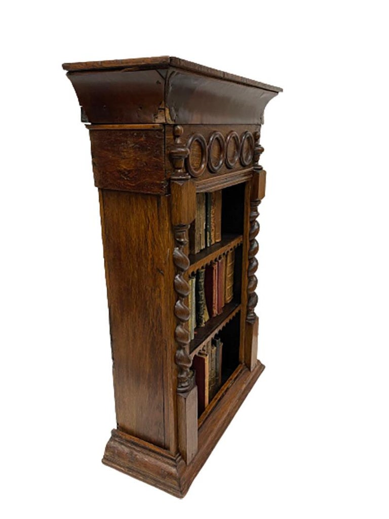 19th Century Miniature Wooden Bookcase For Sale at 1stDibs