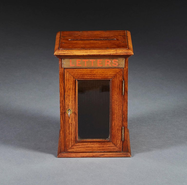 19th Century Oak Letter Box For Sale at 1stDibs