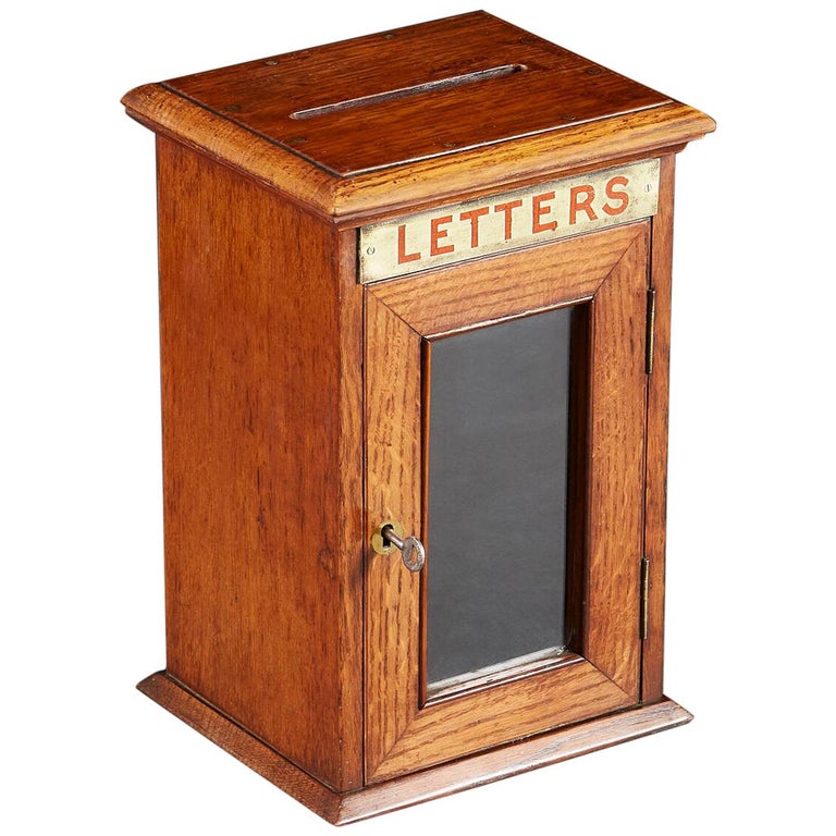 19th Century Oak Letter Box For Sale at 1stDibs