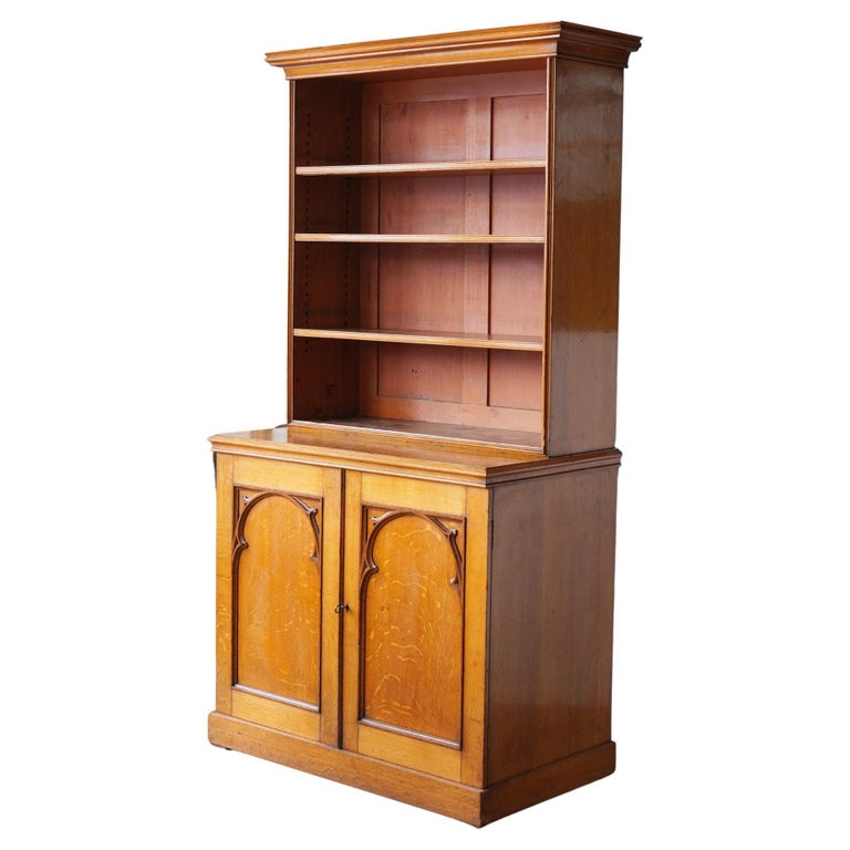 19th Century Oak Library Bookcase at 1stDibs