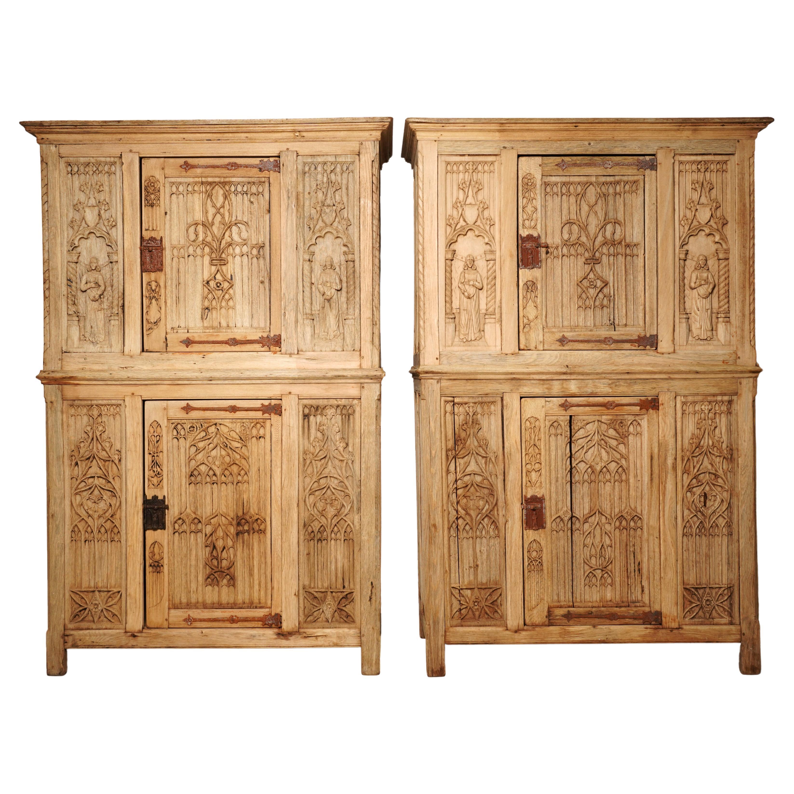 19th Century Gothic Revival Lectern Cabinet with Church Window like ...