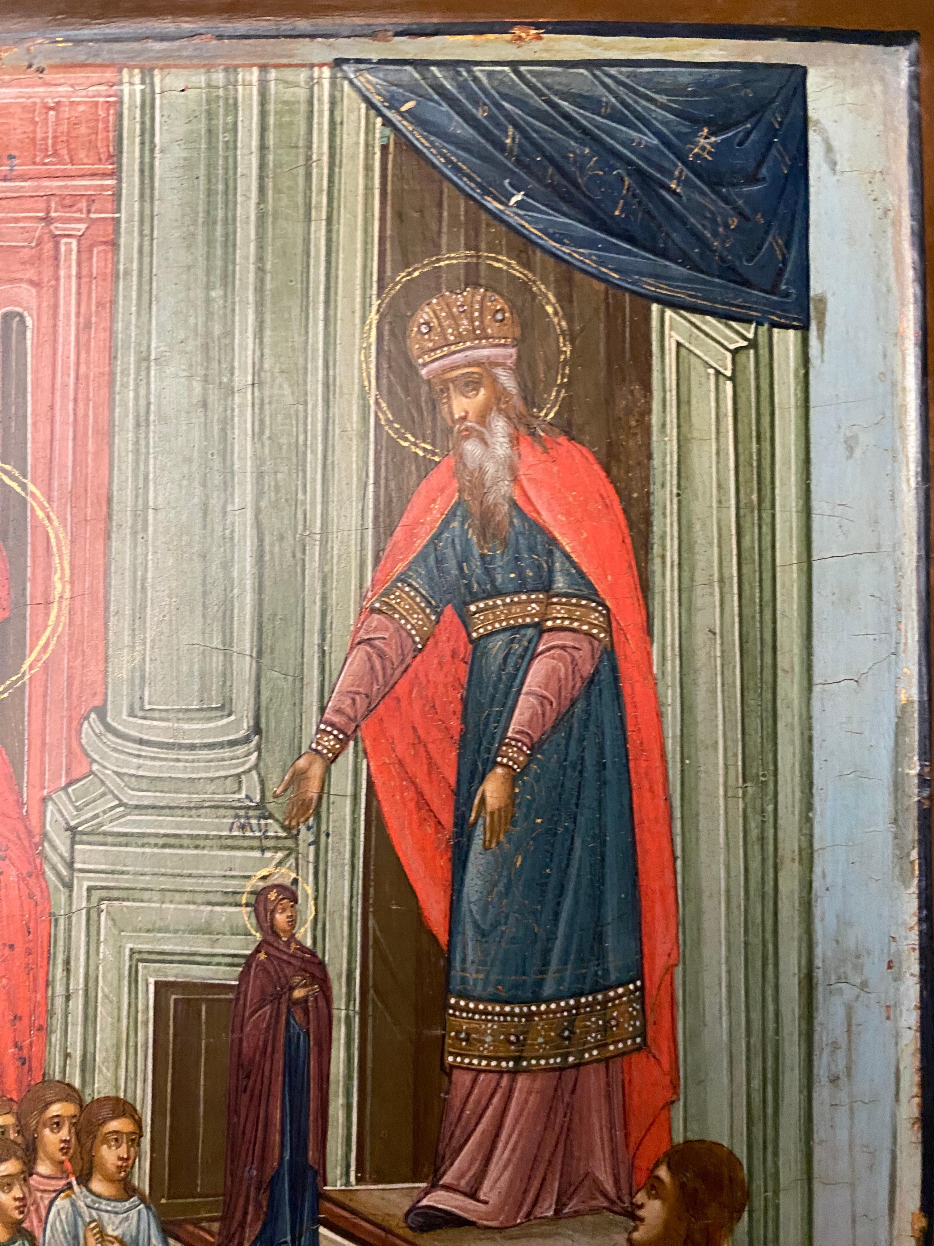 19th Century Russian Icon of the Presentation of the Mother of God For Sale at 1stDibs