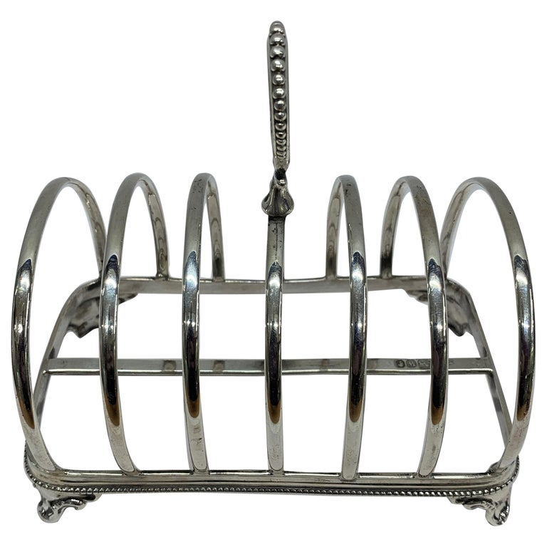 19th Century Silver Toast Rack For Sale at 1stDibs