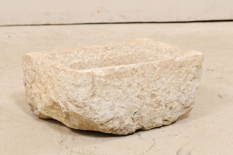 19th Century Spanish Hand Carved Limestone Basin at 1stDibs