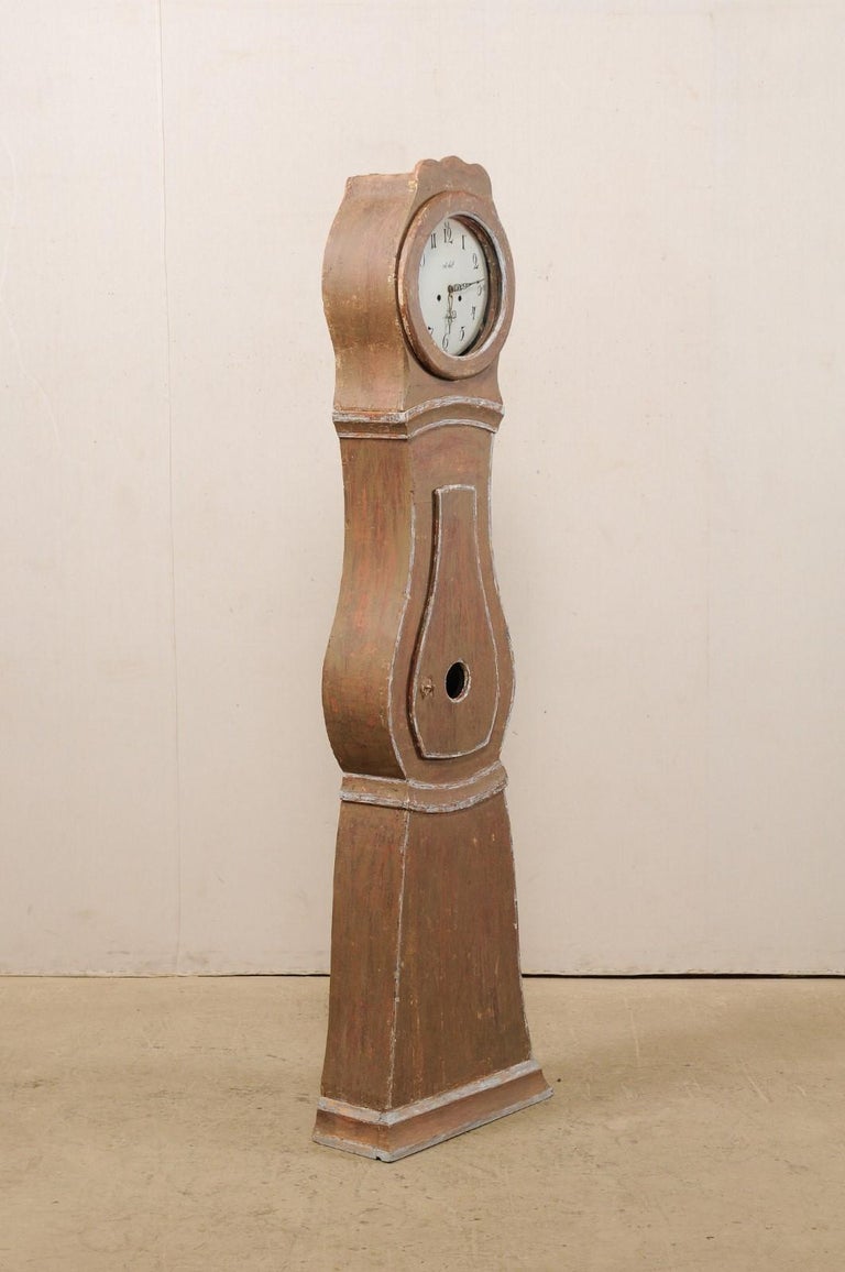 19th Century Swedish Mora Clock with Scalloped Crown and Teardrop Belly ...
