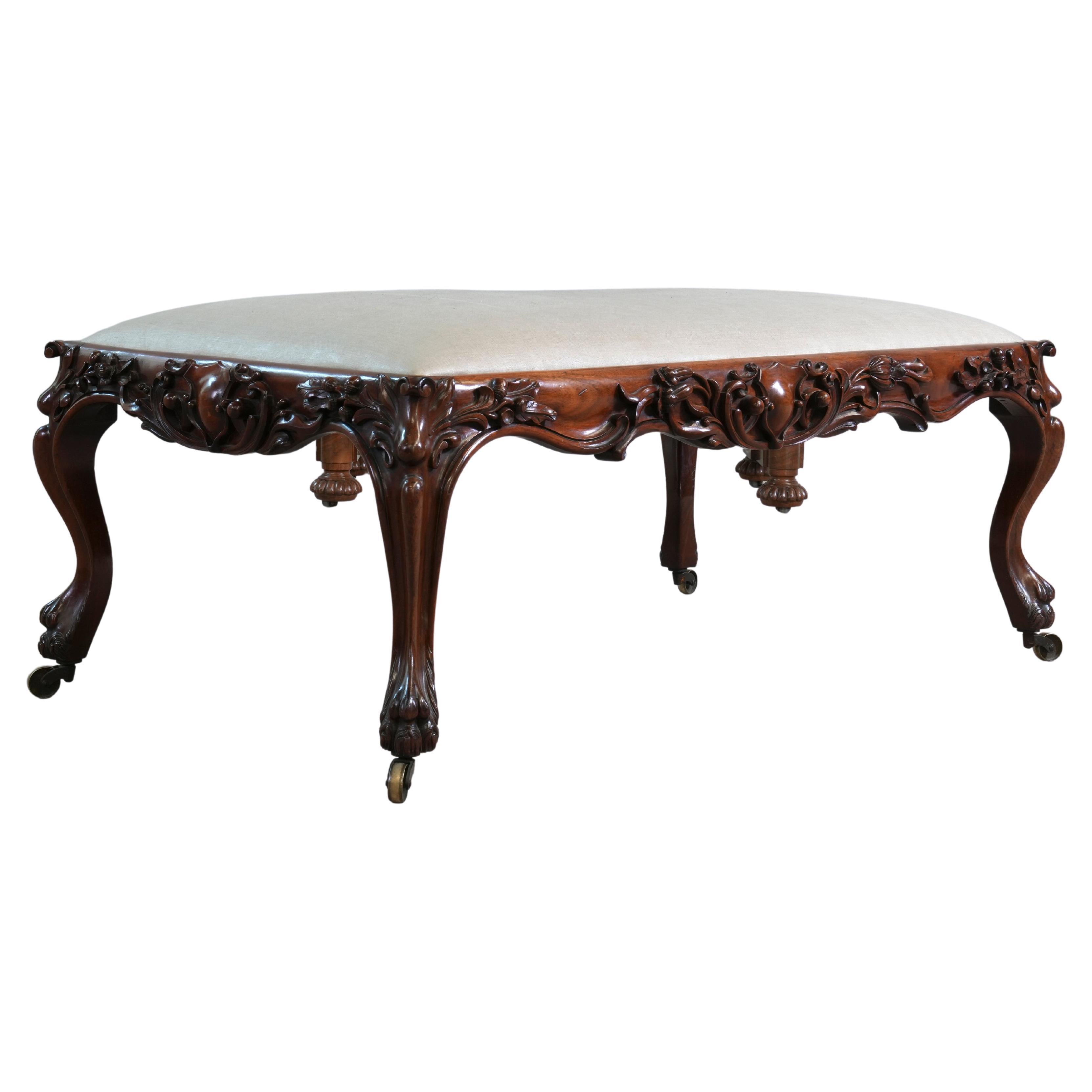 19th Century Upholstered Four-Part "Borne Settee" or Round Sofa at ...